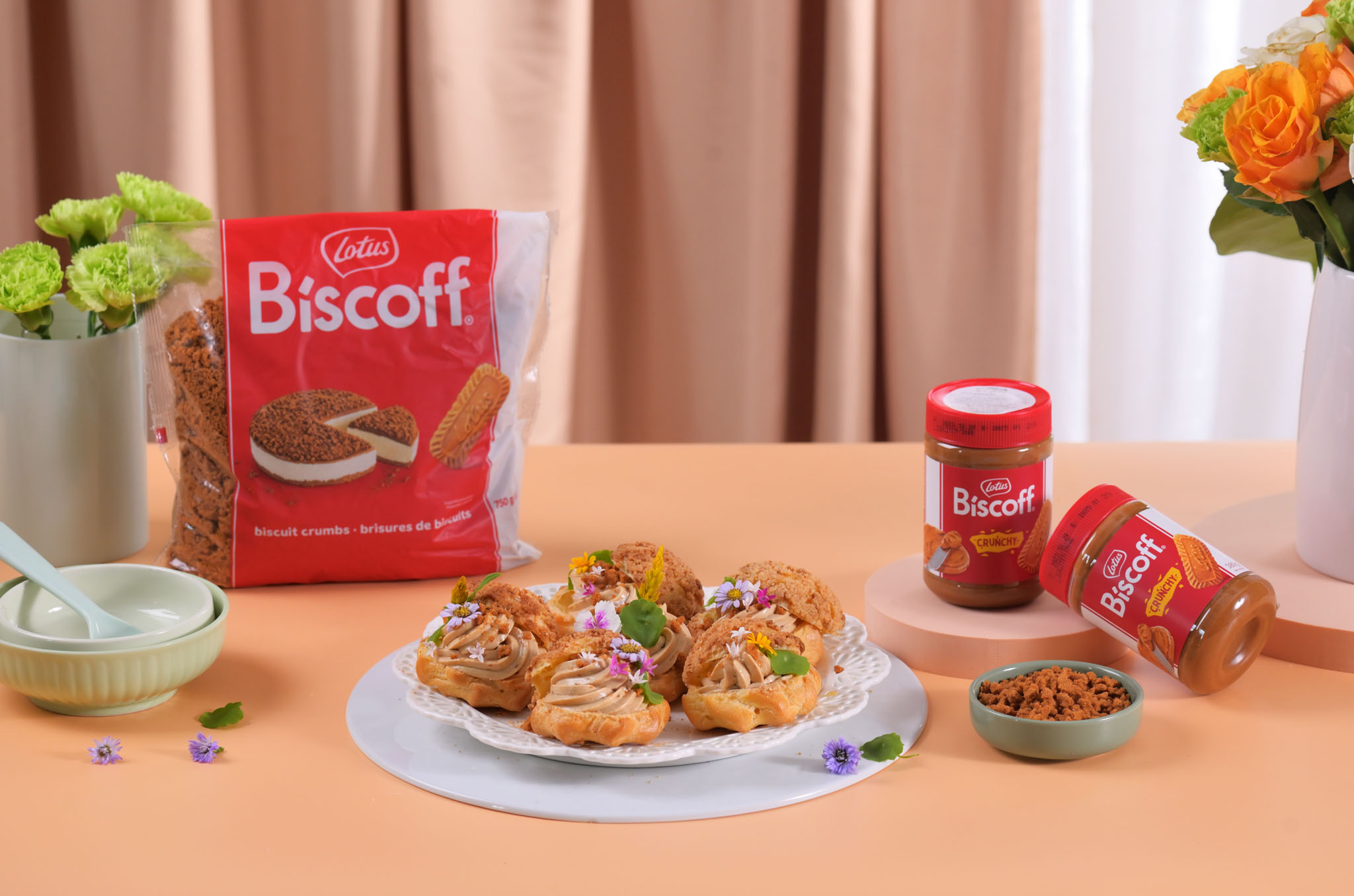 แจกสูตร Lotus Biscoff Choux Cream เข้มข้นรสบิสกิตคาราเมล - Tamago พาไป